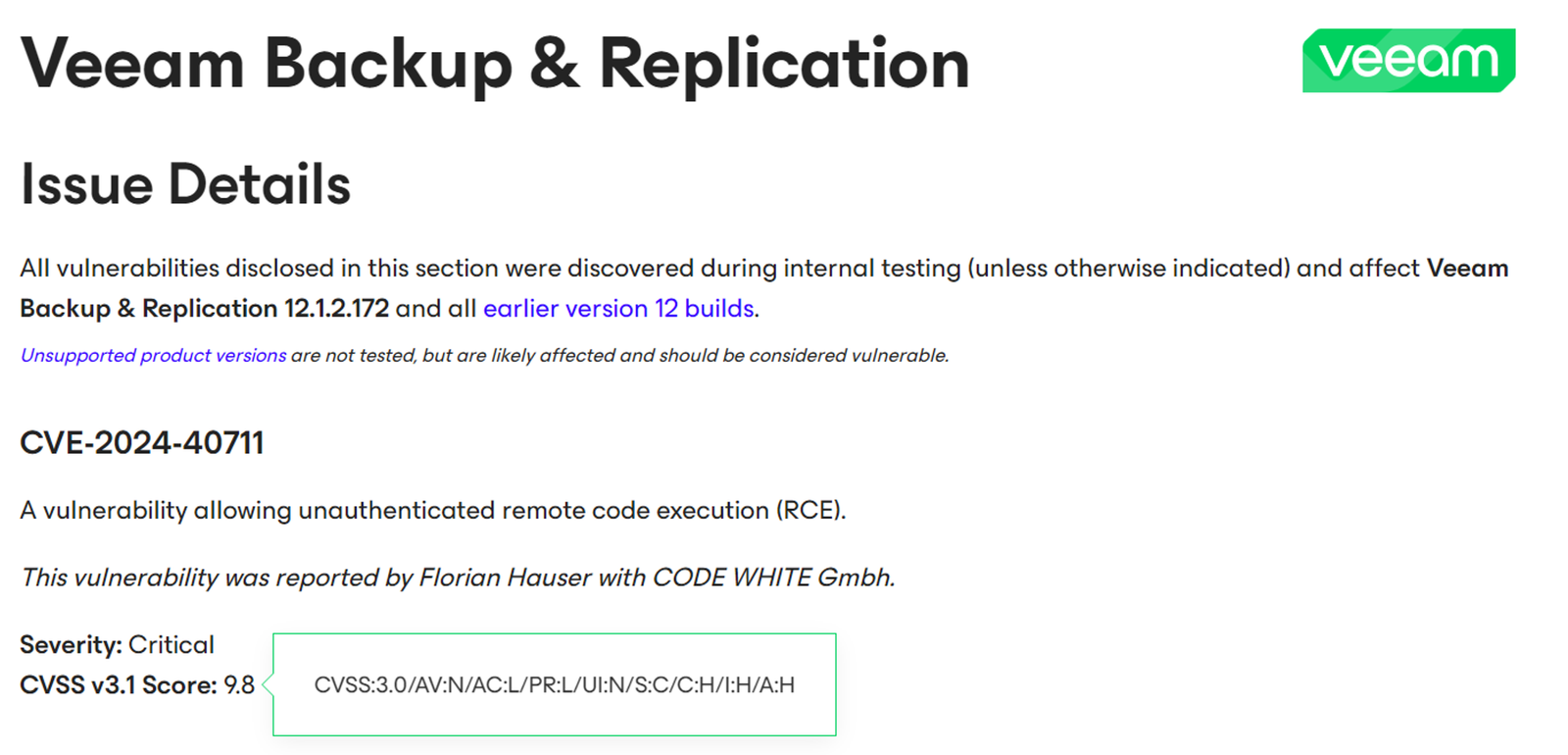 Veeam Backup & Response - RCE With Auth, But Mostly Without Auth (CVE ...