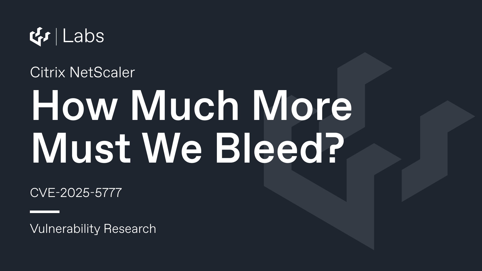 How Much More Must We Bleed? - Citrix NetScaler Memory Disclosure ...